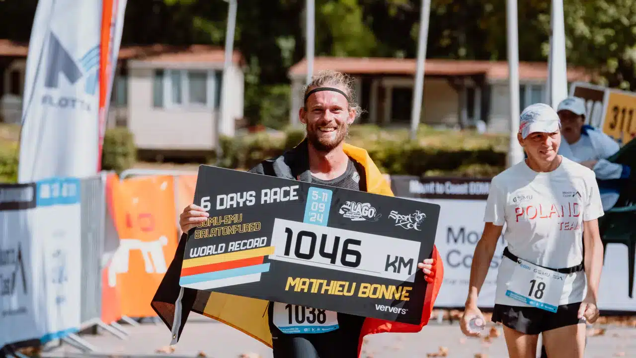 Matthieu Bonne breekt waanzinnig wereldrecord: 1046,3 km in 6 dagen ...